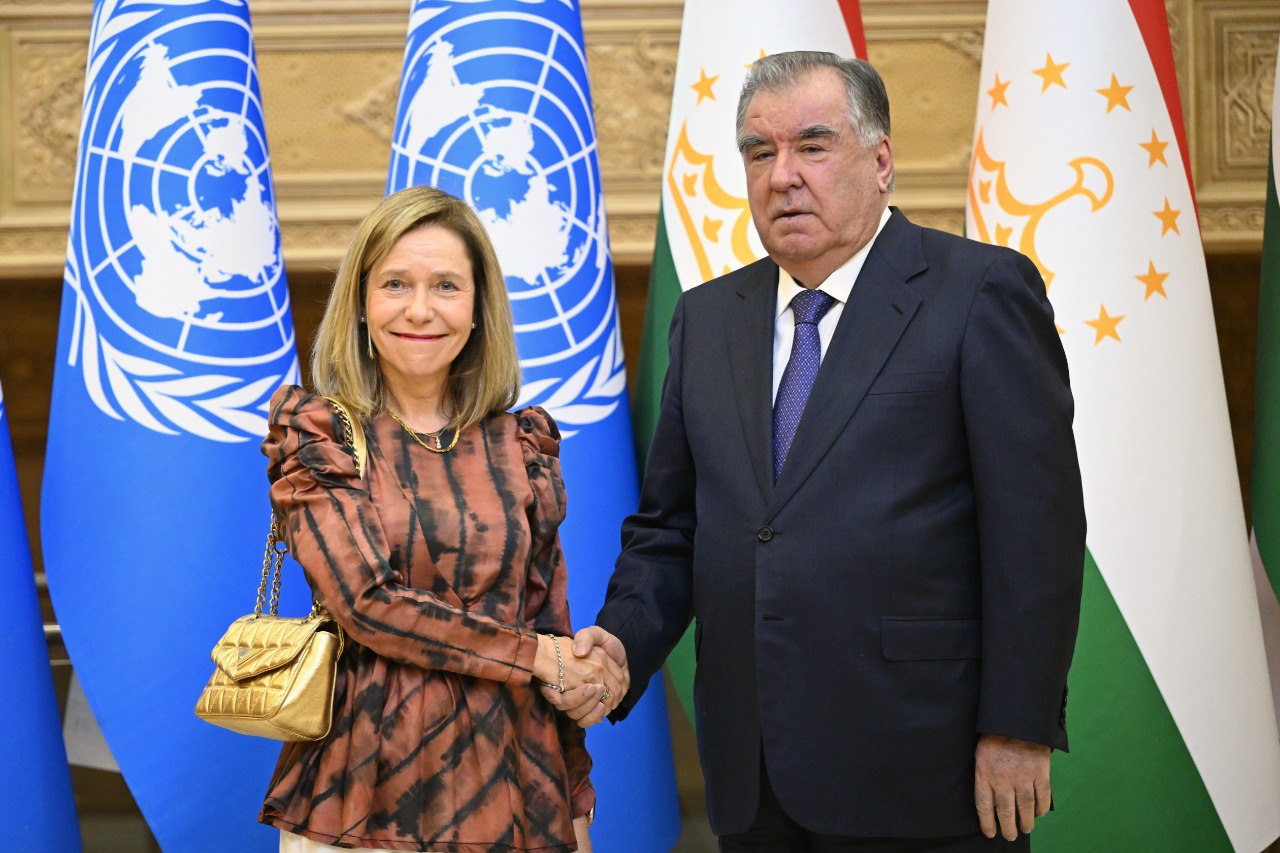 Emomali Rahmon met with WMO Secretary General Celeste Saula in Dushanbe ...