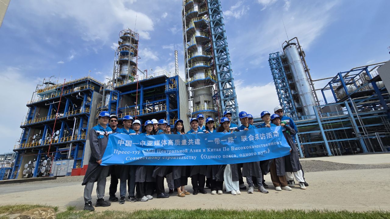 Caspi Bitum plant in Aktau received a delegation of journalists from Central Asian countries and ...