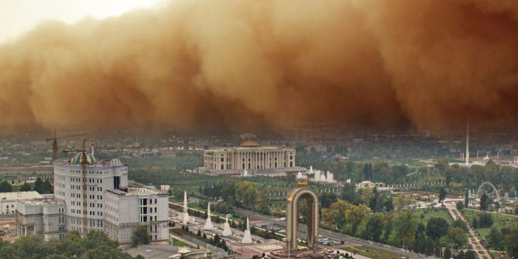 A dust storm and deteriorating air quality are predicted in Tajikistan ...