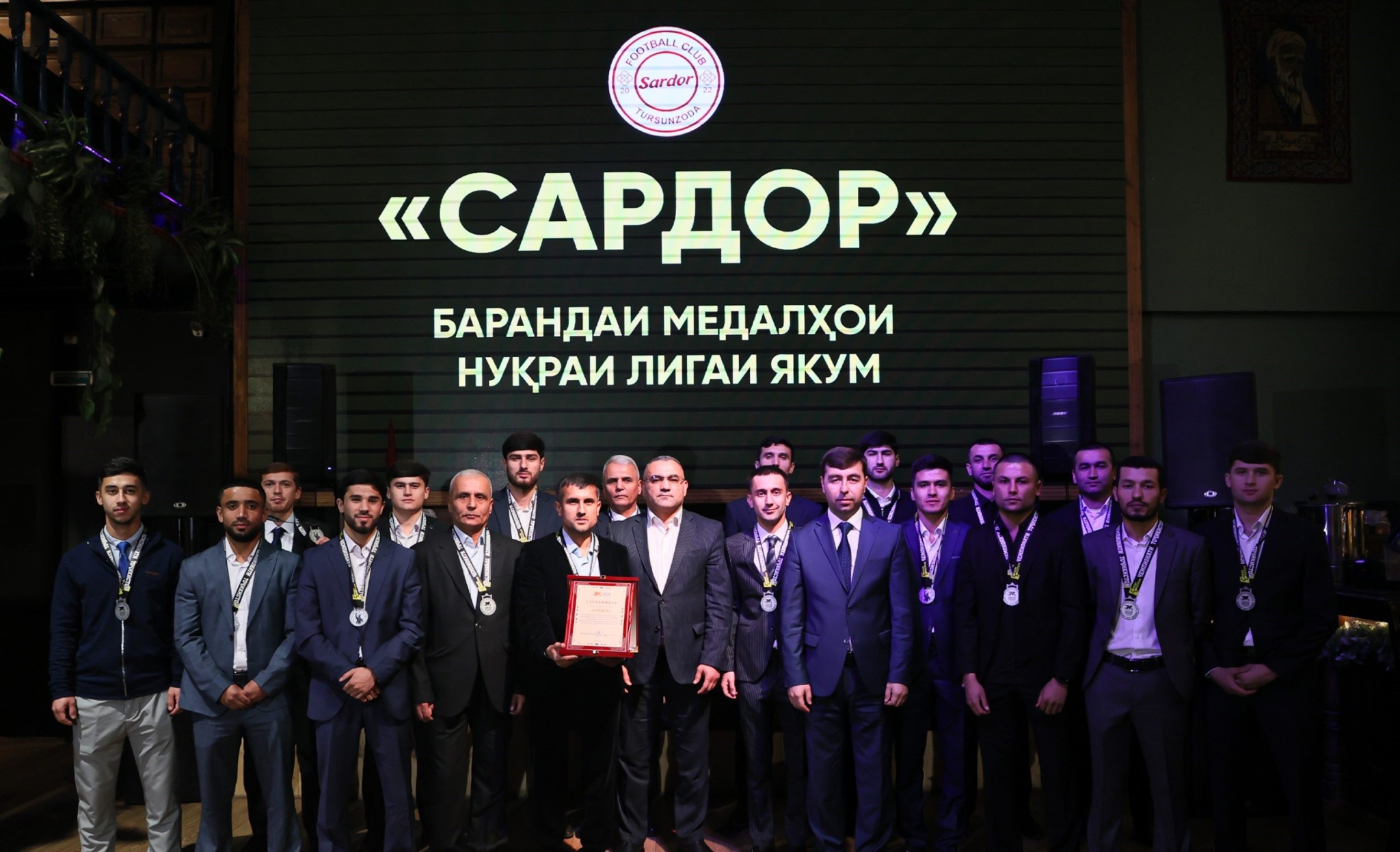 Sardor won silver medals in the 2025 Tajikistan First League ...